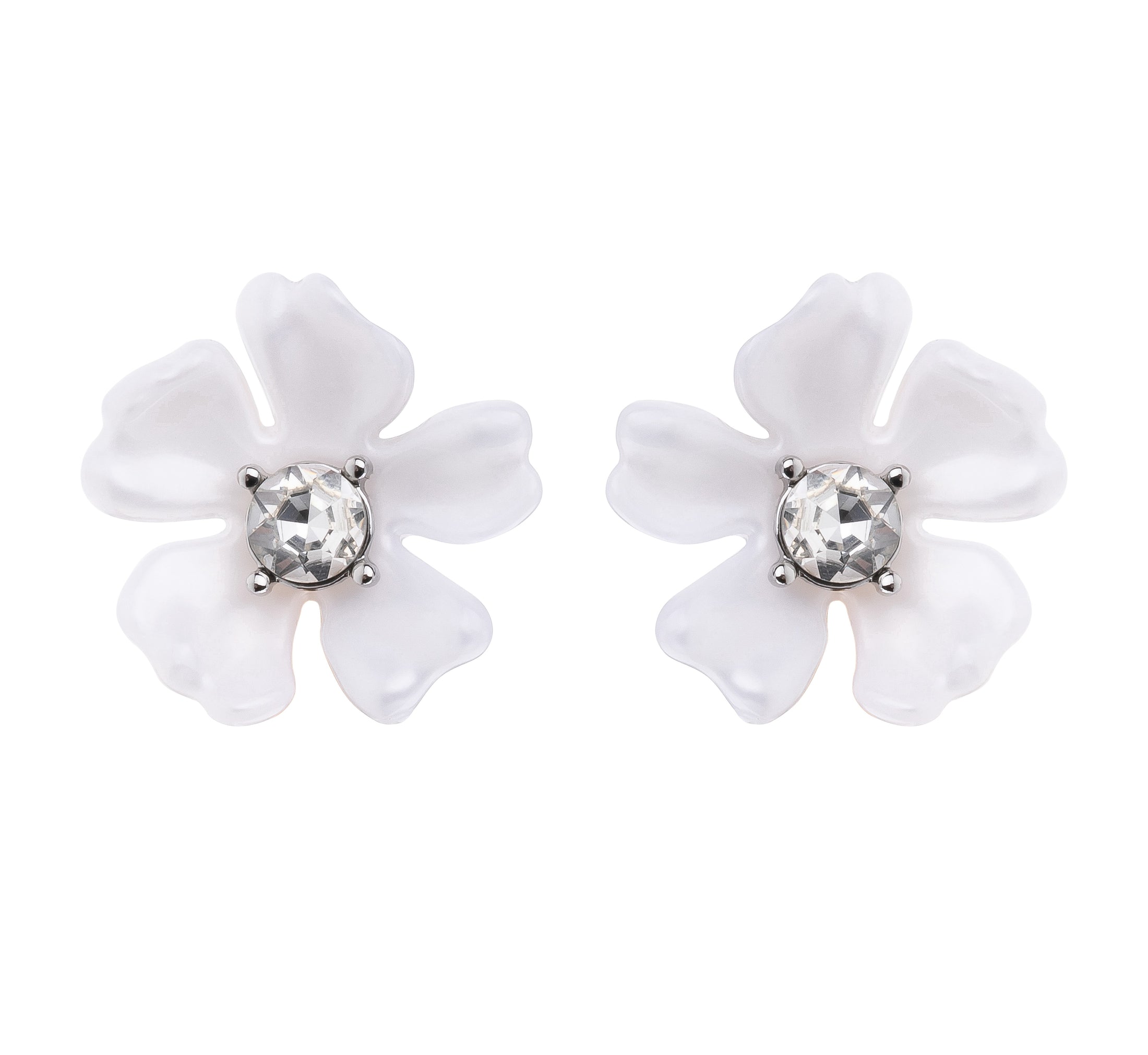 Pearlized Resin Flower Statement Earring – Capwell + Co
